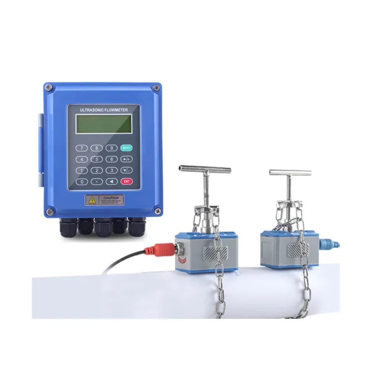 Wall Mounted IP67 4~20mA Ultrasonic Flowmeter DN15-6000 Digital RS485 ...