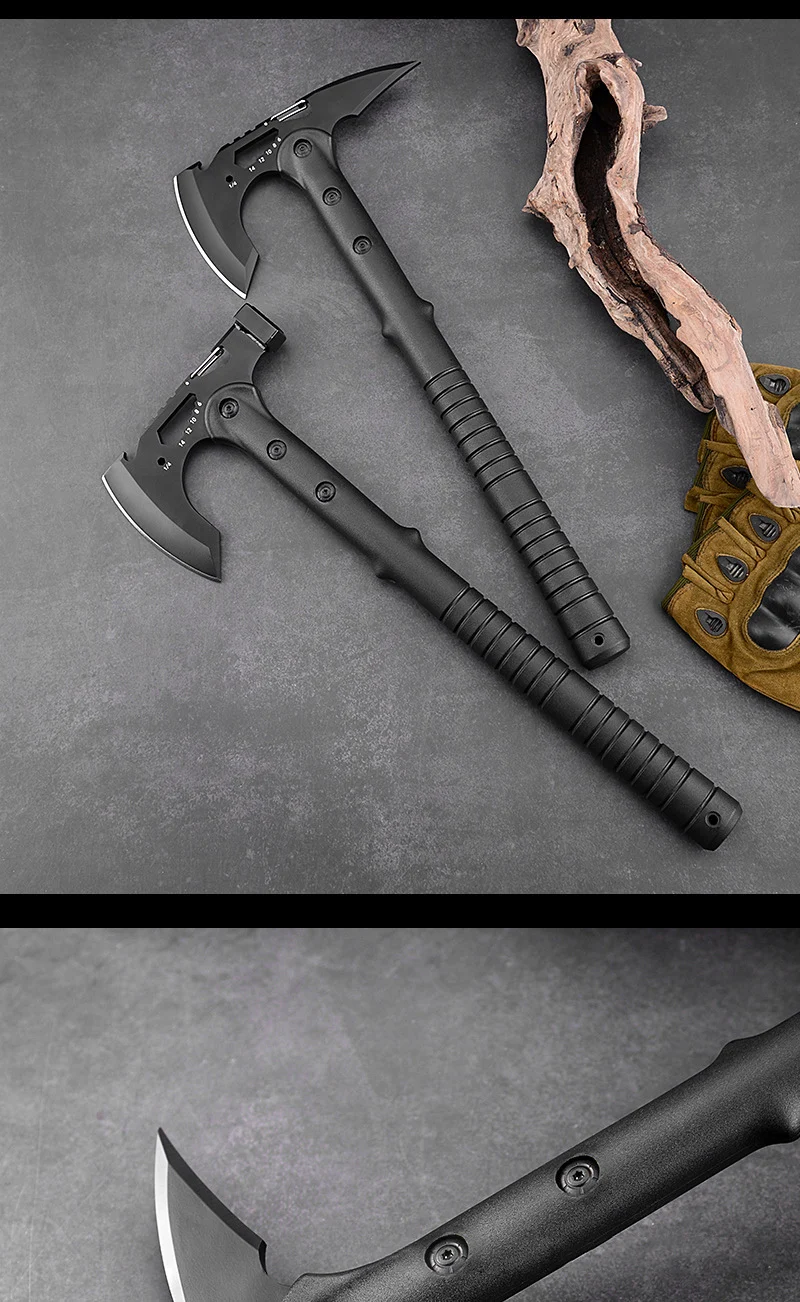 Multi-Functional Camping Tactical Axe for Survival, Wood Chopping, and ...