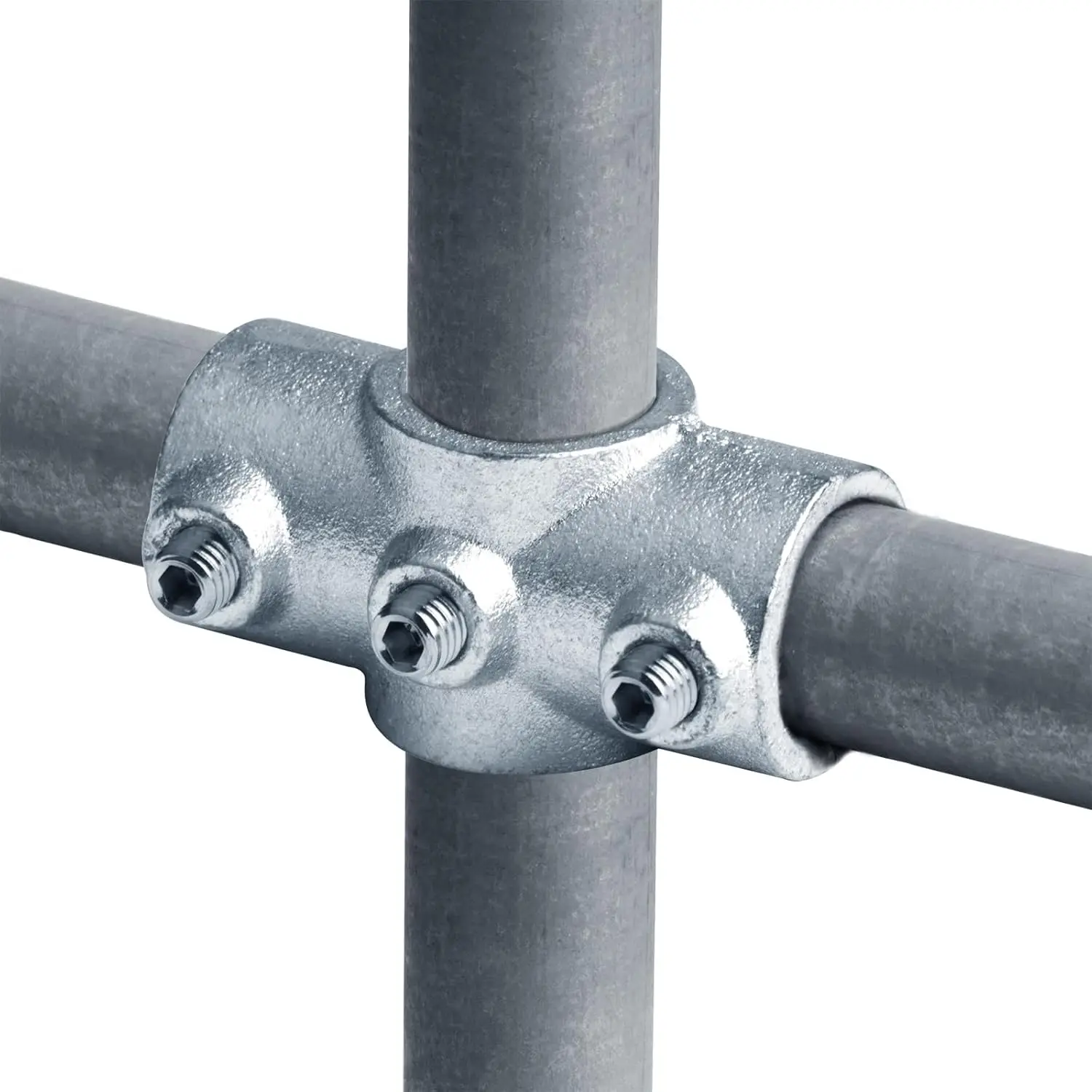 A 119 B 33.7 mm Ductile Cast Iron Key Clamp Two Socket Cross Fitting ...