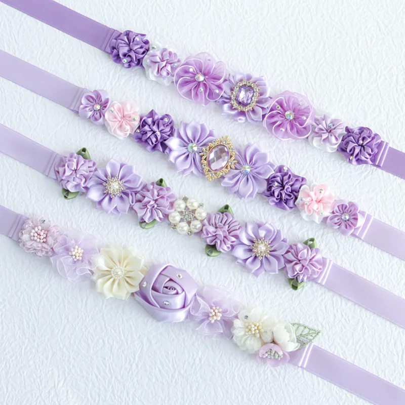 Handmade Diy Custom Ballet Hair Ribbons Adults Children Flower Headwear ...