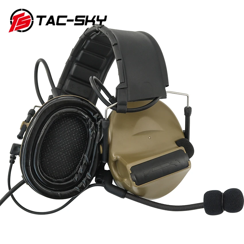 Ts Tac-sky Tactical Headset Comtac Ii Hearing Protection Shooting Earmuffs Outdoor Detachable ...