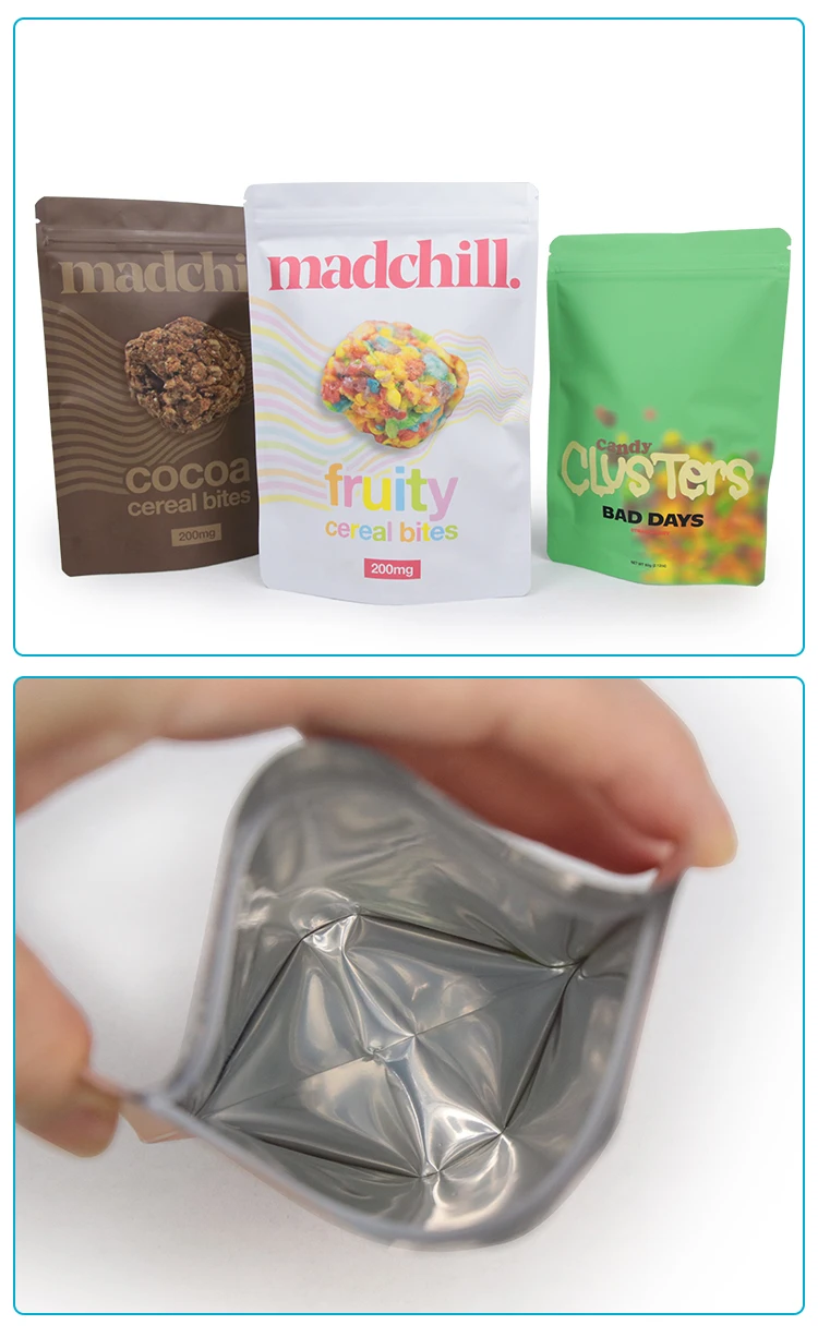 1/8 Oz Cookie Edibles Mylar Bag Zip Lock Gummies Jelly Packaging ...