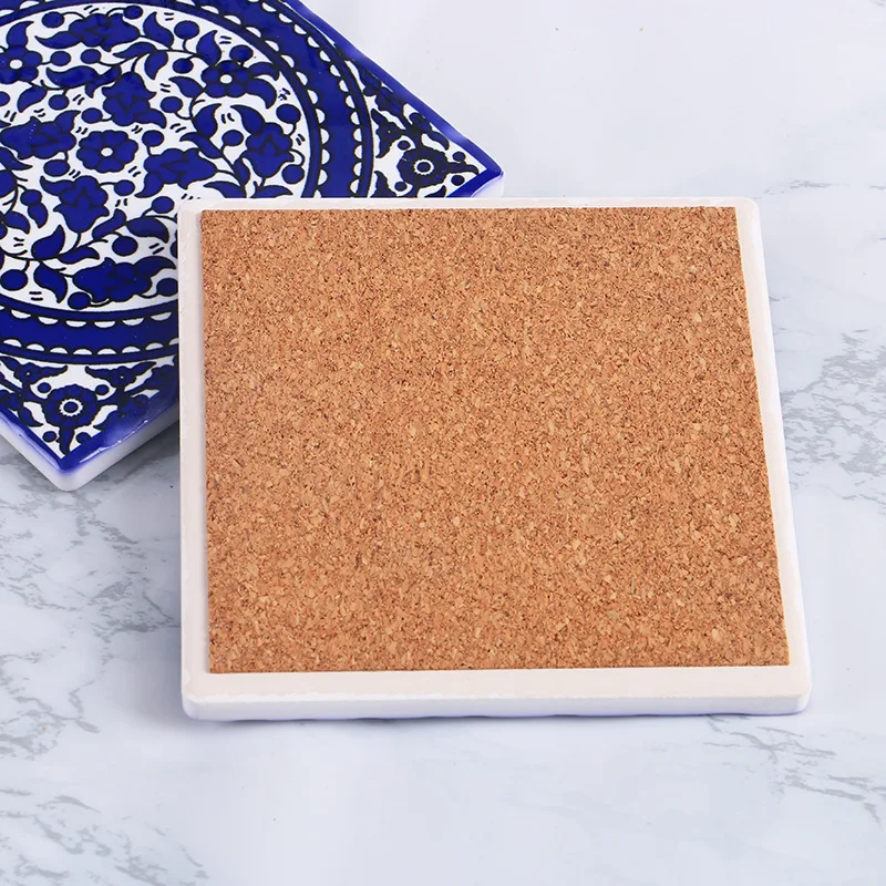 Ceramic Coaster Coffee Drinks Table Mat Non-slip Placemat Cup Holder ...