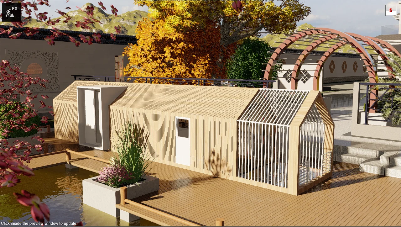 Mini Resort Cabin Luxury Triangle Roof Prefab House