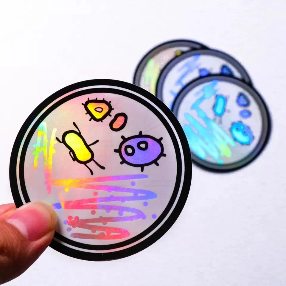 UV Resistant Custom Die Cut Logo Reflective Hologram Sticker