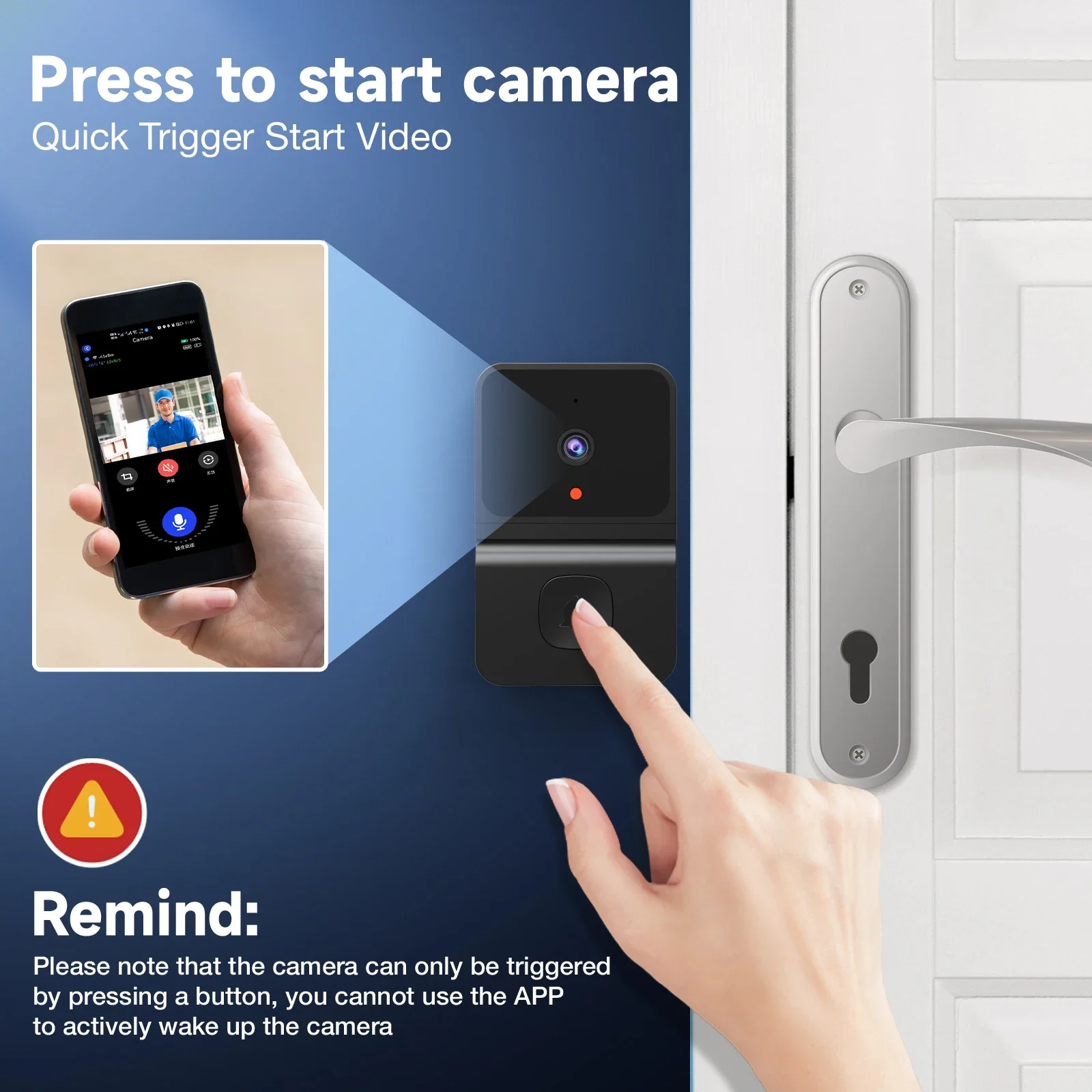 Z30 Wireless Doorbell with HD Camera Security & Night Vision