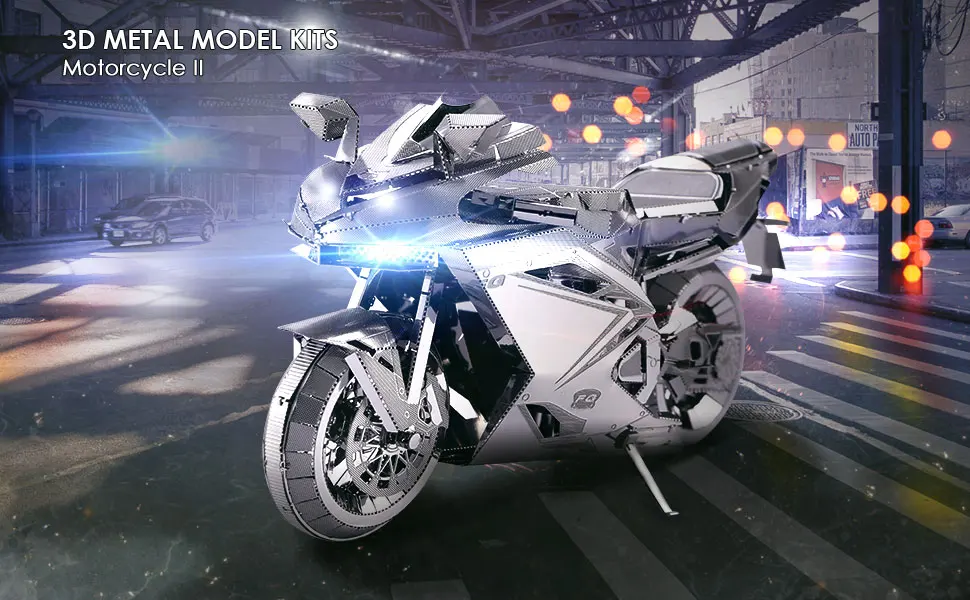 Piececool 3D Motorcycle Model Kits - DIY Brain Teasers