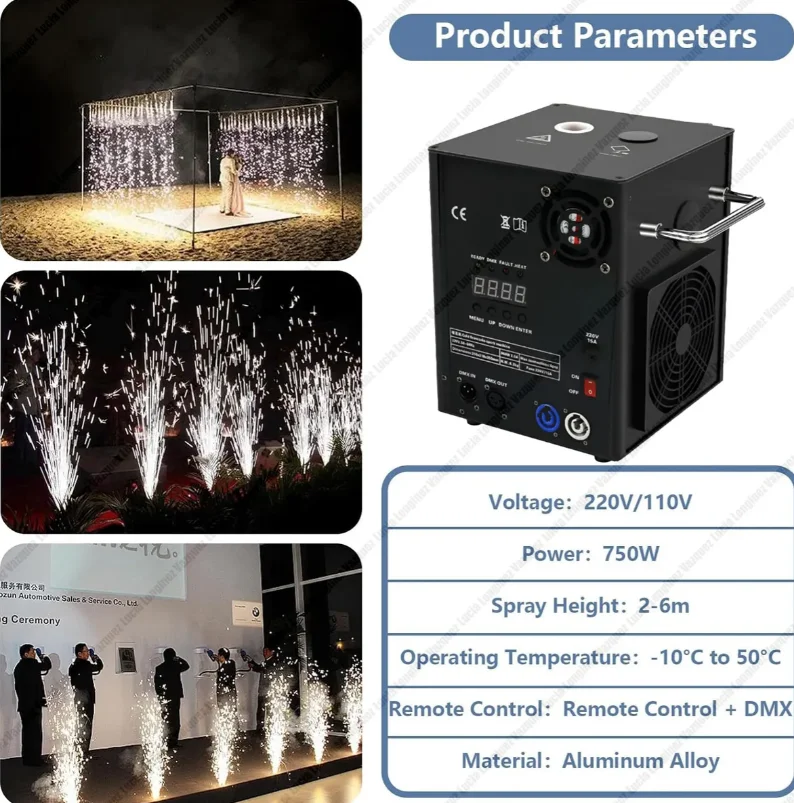 Manufacturer SP 700W Cold Spark Machine Fireworks DMX512 Remote Control ...