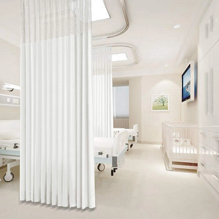 Custom 200gsm Medical Ward Partition Polyester Hospital Partition ...