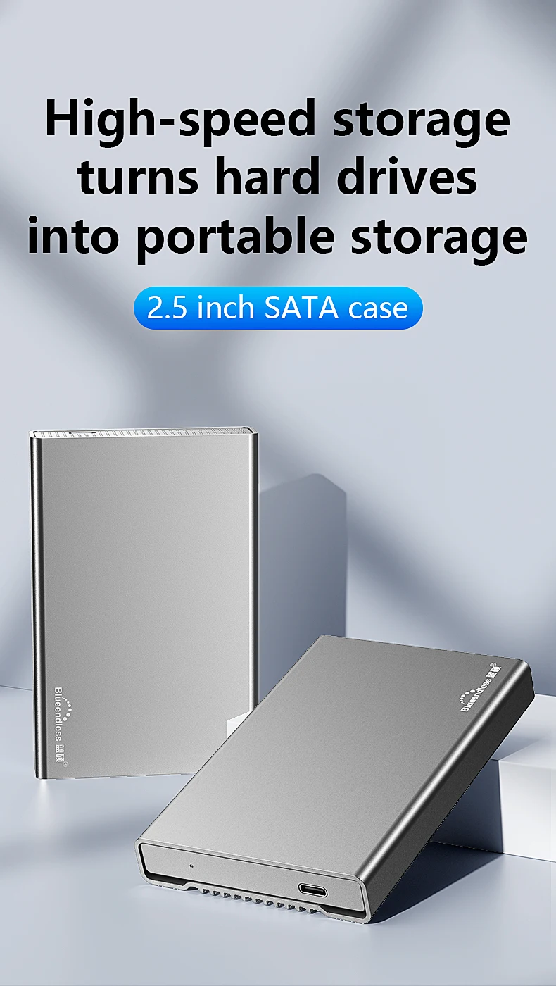 Usb C Aluminum 2.5 Inch Sata Hdd Enclosure - Max 4tb, Oem