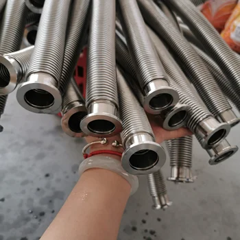Stainless Steel Dn50 Tri Clamp Flexible Hose With Bellow100mm Length ...