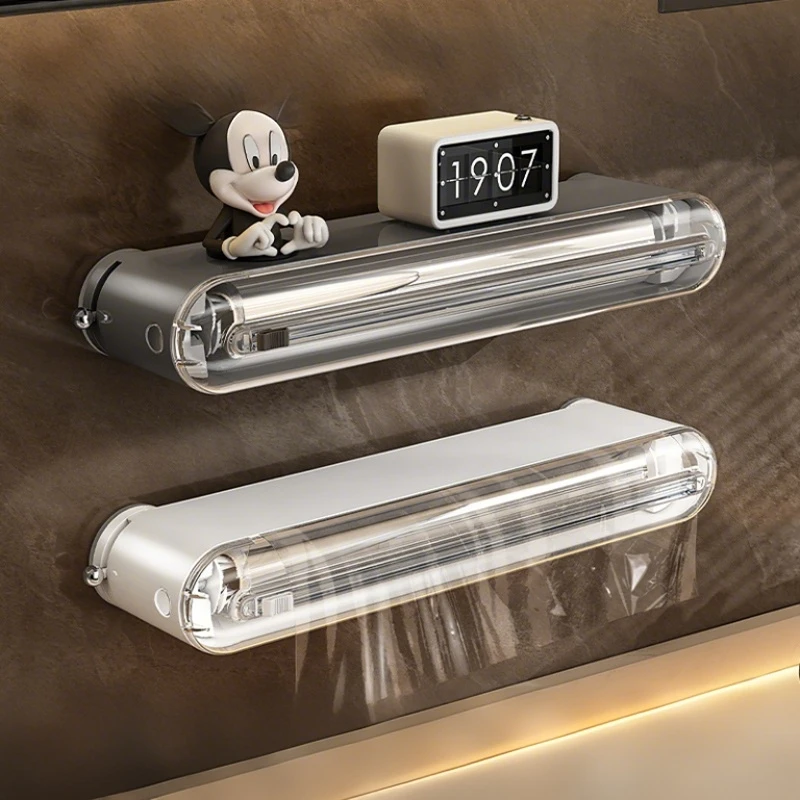 Plastic Wrap Dispenser with Cutter Storage Box Tin Foil Magnetic ...