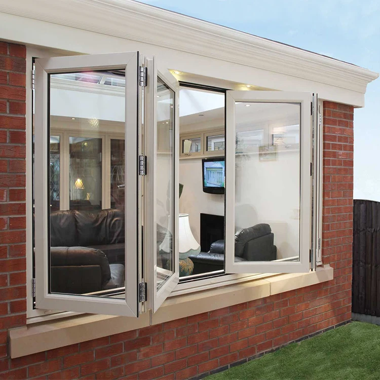 Modern Foldable Style Aluminium Sliding Bi Fold Window Aluminum Alloy ...