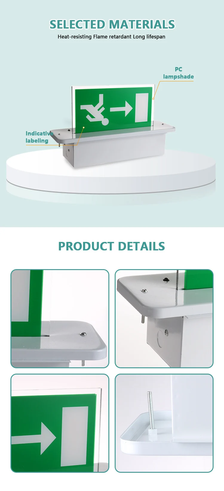 Exit Sign In Emergency Lights Safety Lamp Fire Evacuation Indicator ...