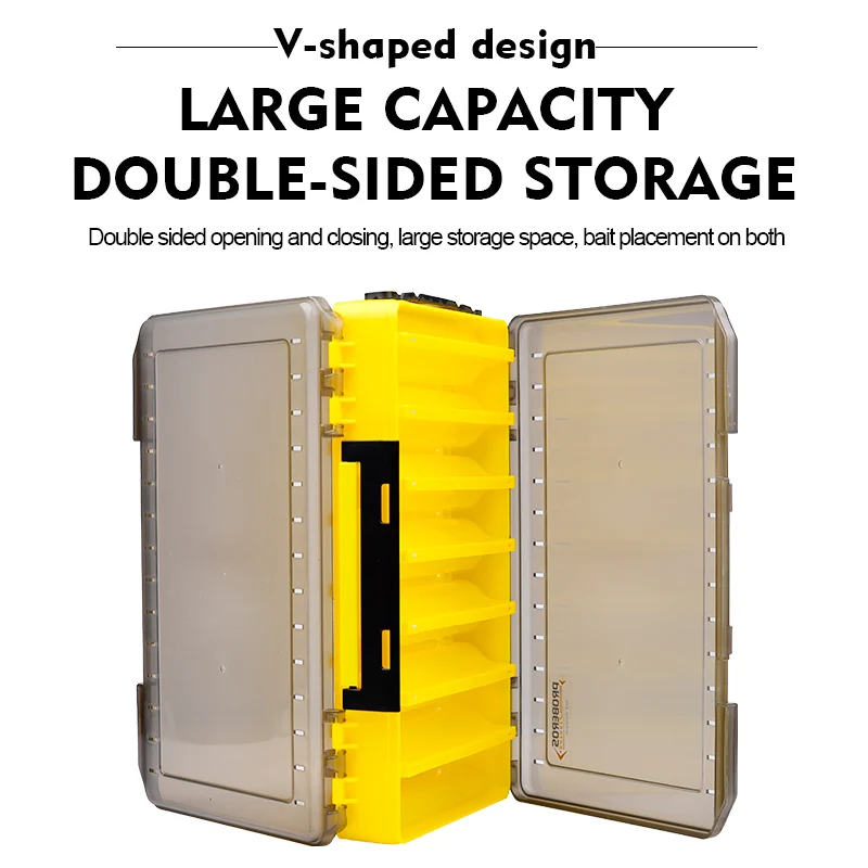 Multi Compartments Double-Sided Multipurpose Wood Shrimp Lure Box Squid ...