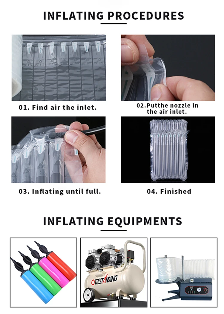 Transparent Air Inflatable Glass Bottles Packaging Bags - Buy Air ...