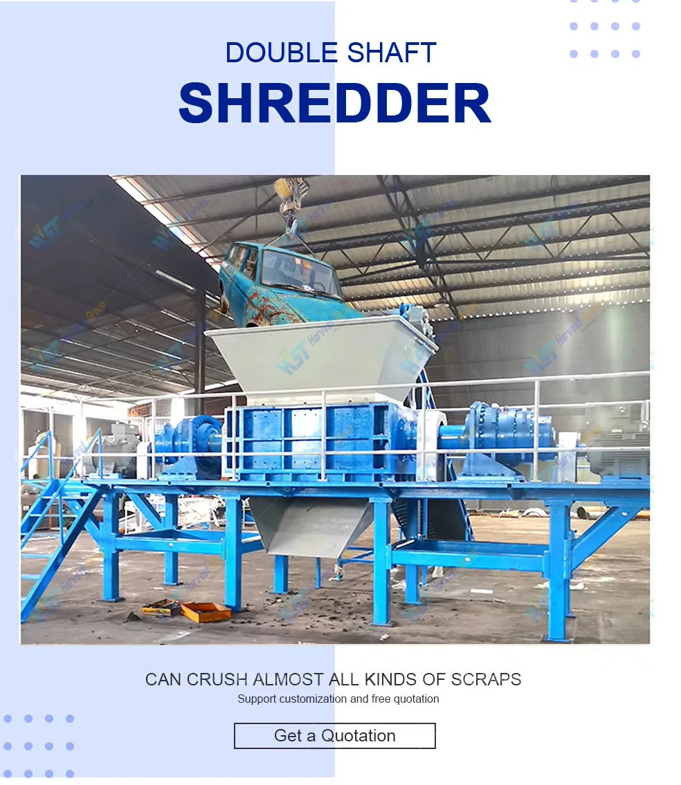 High Safety Dual Shaft Shredder - Efficient Waste Disposal