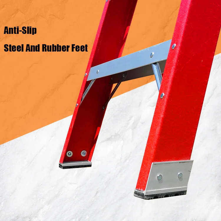 FRP Folding Ladder 4 6 8 10 12 Foot Fiberglass a Shape Insulation ...
