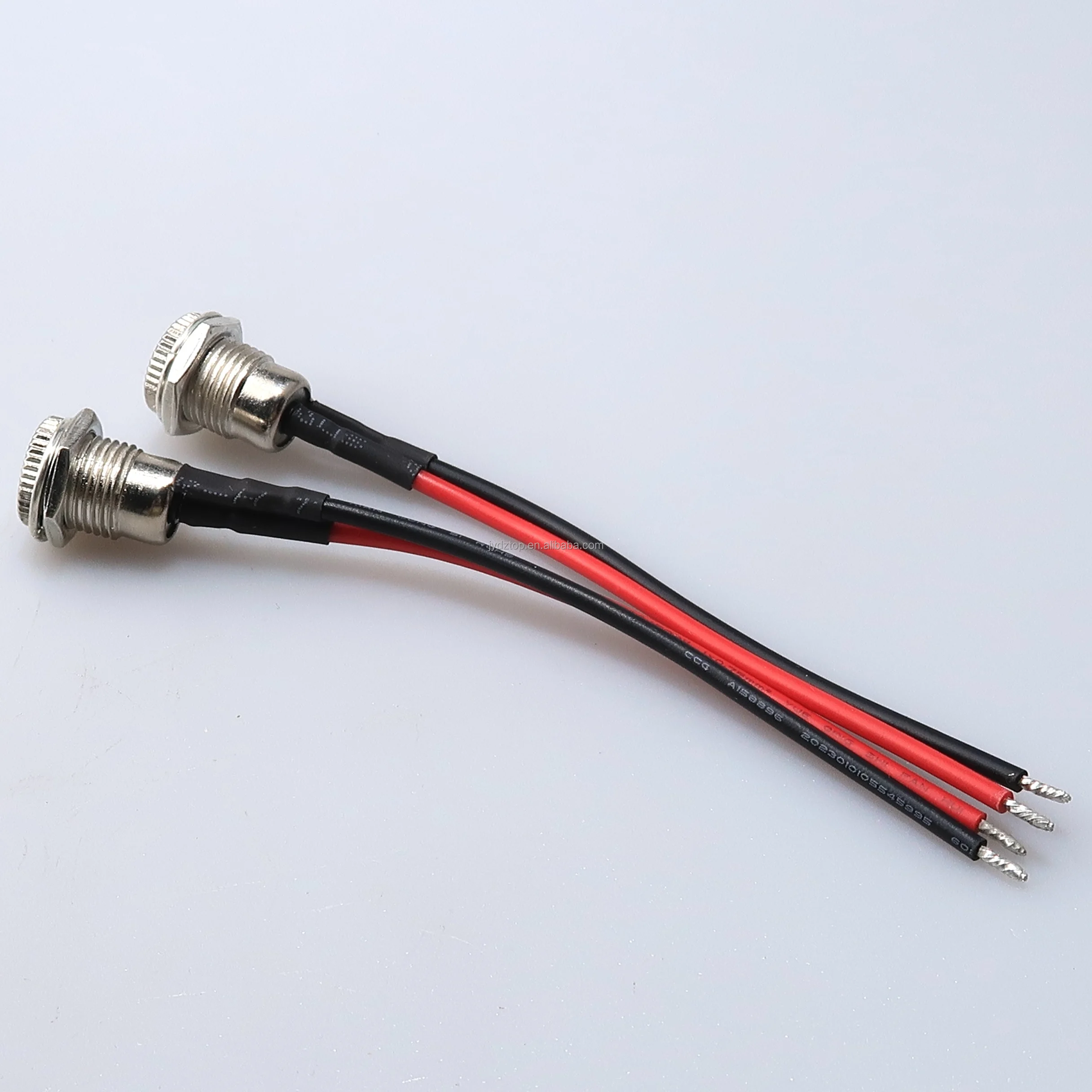 10cm 18awg 5a Panel Mount Dc 099 Female Socket 5.5x2.1mm 2.5mm Metal ...