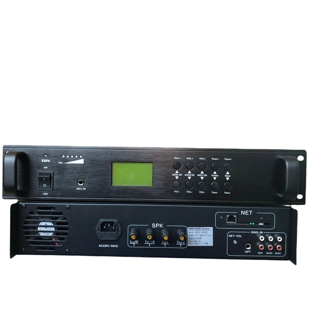 Professional 100V Out or 4-16 Ohm Audio Power Amplifier PA System