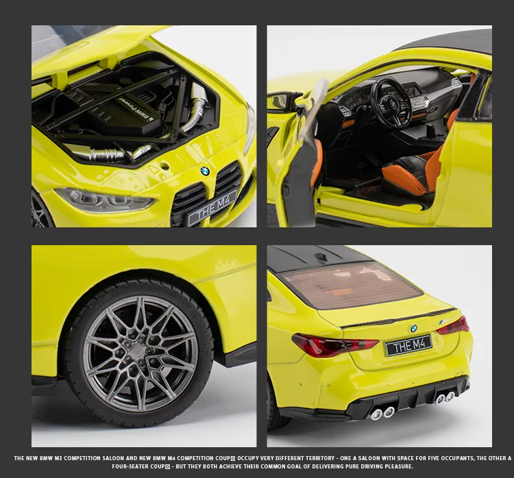 1/24 BMW M4 G82 Diecast Alloy Model Car Toy for Kids & Adults