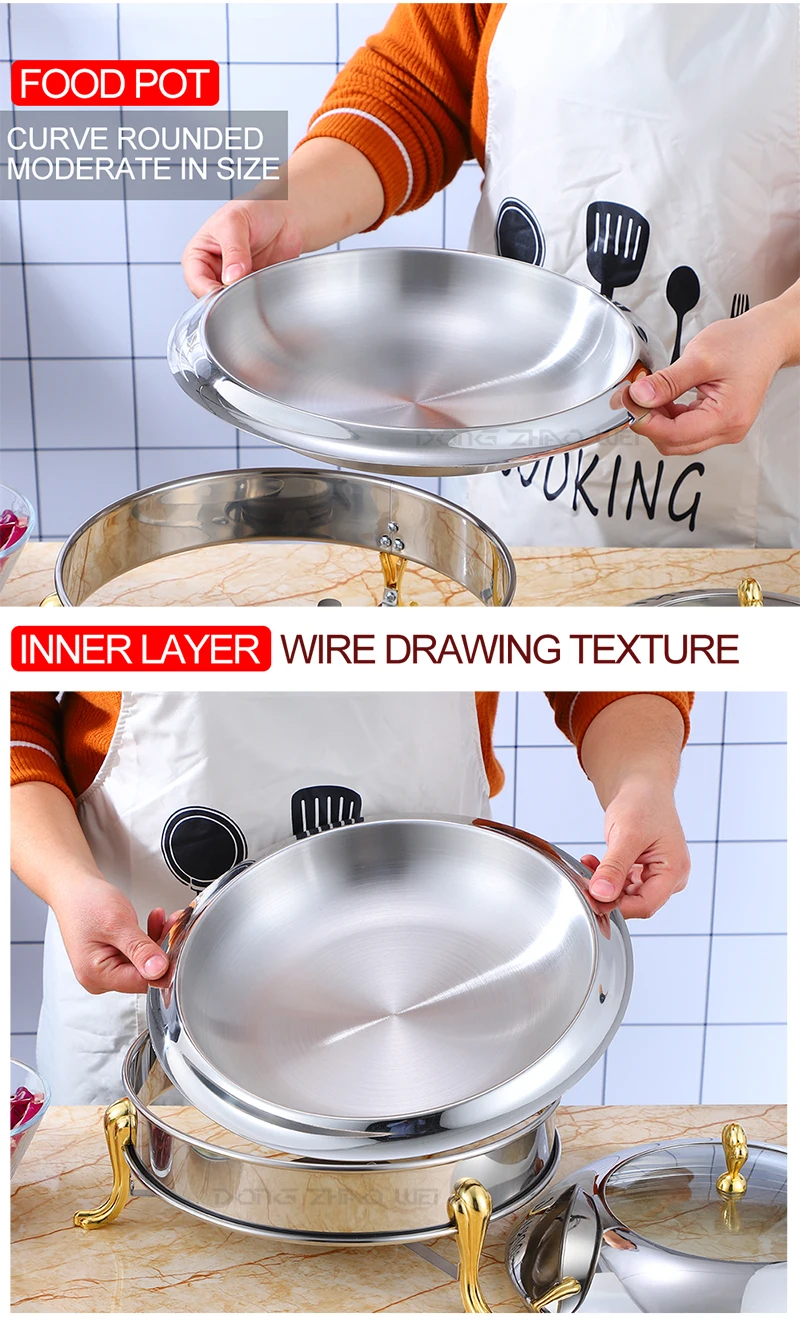 Catering Tools Food Basin Round Shape Size 18cm-28cm Stainless Steel ...