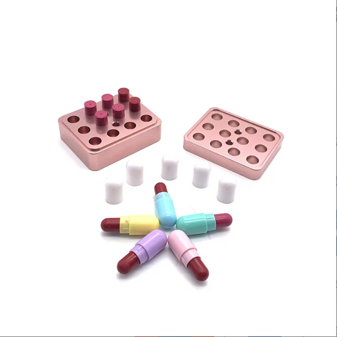 8.0 Small Sample Capsule Lipstick Tube Mold - 12 Cavities Aluminium Lip ...
