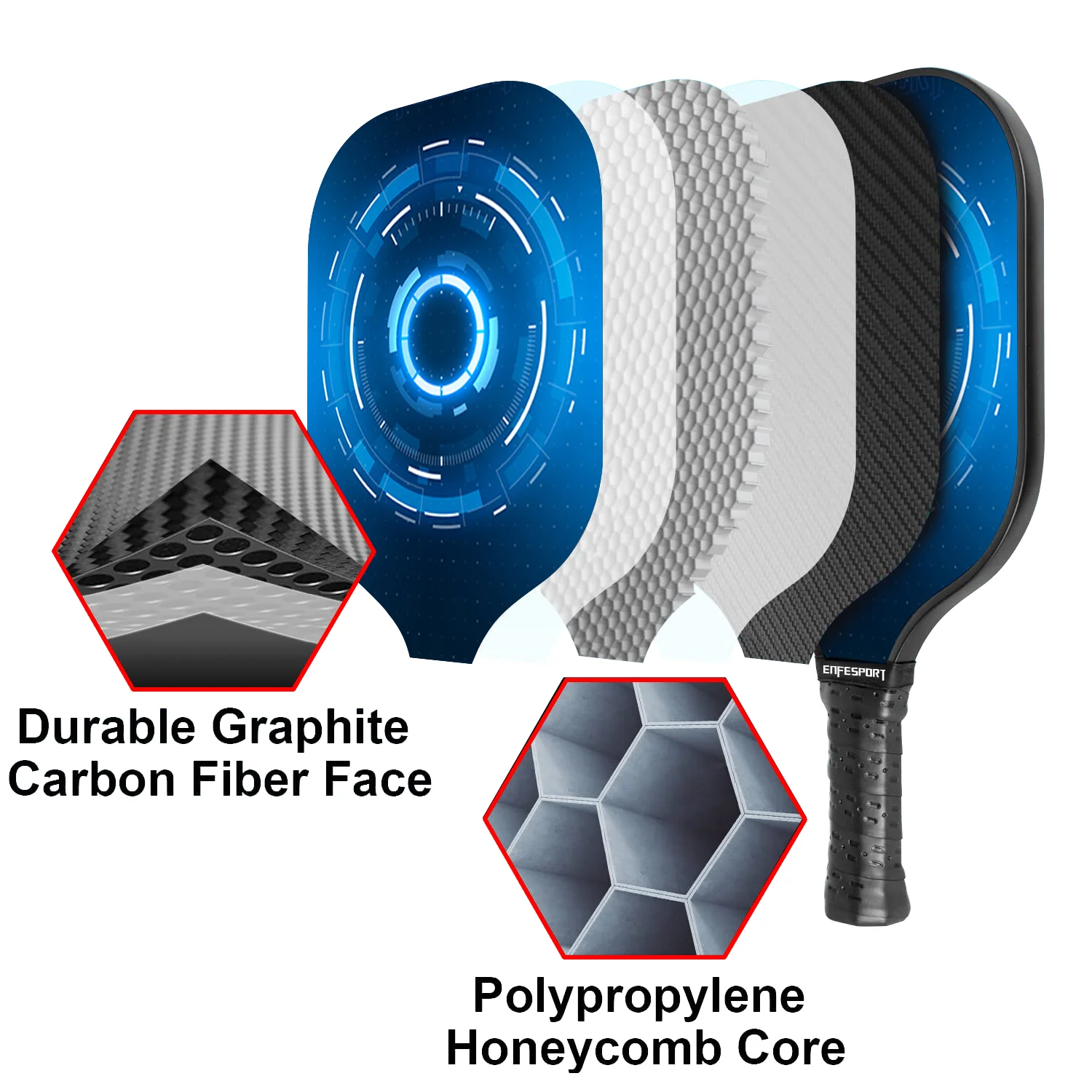 New Product High Quality Pickleball Paddle Texture Cloth Custom ...