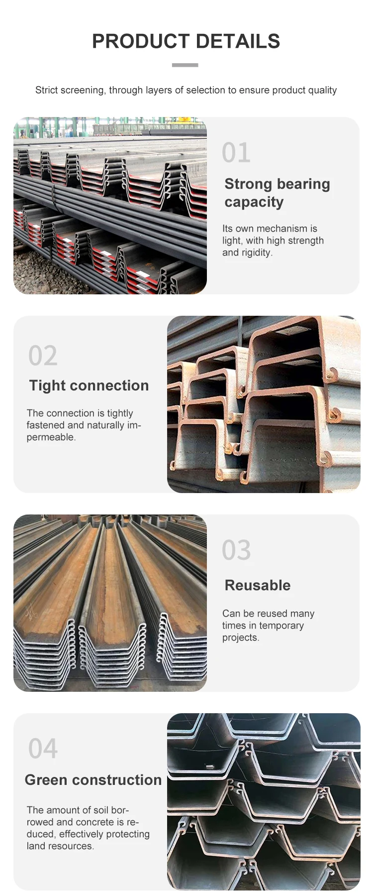 Steel Sheet Pile Price Type 2 Q235b Sy295 Sheet Steel Pile - Buy Steel Sheet Pile Price Per Ton ...