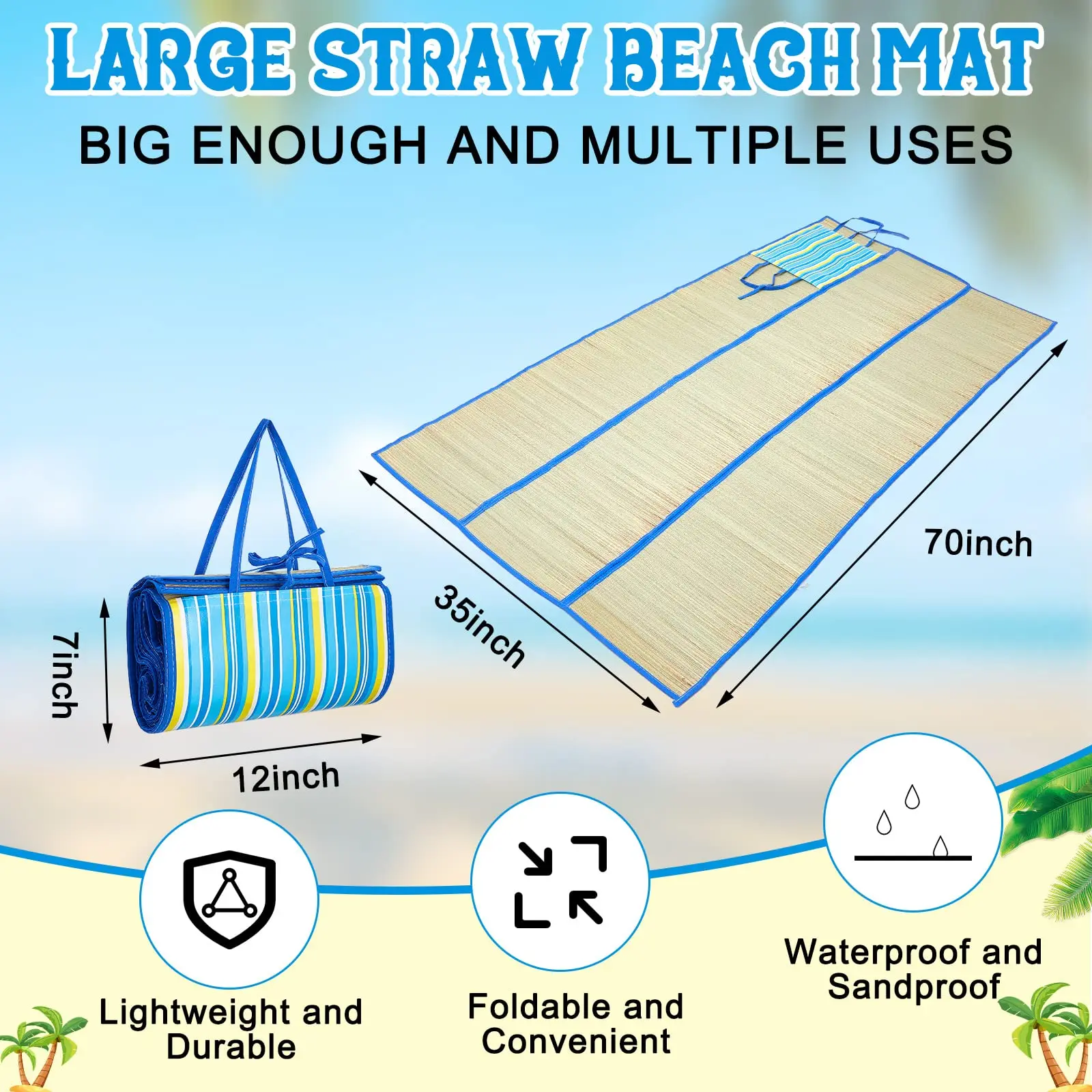 Customized Bamboo Beach Mat - High Quality & Durable