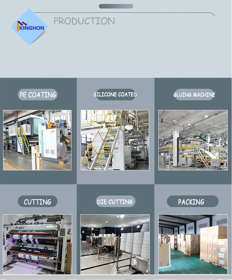 Customized Freezing Glue Liner Less Direct Thermal Label Without Liner ...