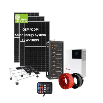 Jellsun Off Grid Solar System Complete 1kw 3kw 5kw 10kw Complete Solar Kit Off Grid For Solar ...