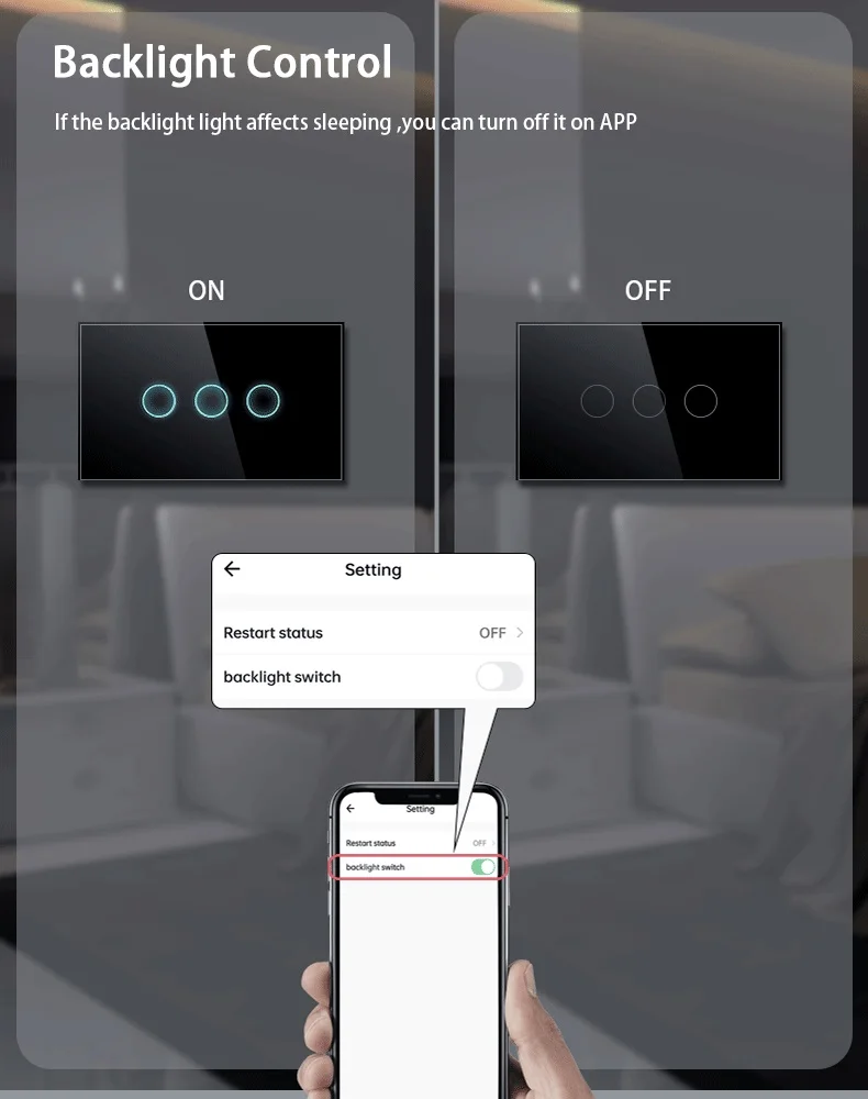 XZJ 2025 Light Tuya Smart Tempered Glass Remote Control Interruptor ...
