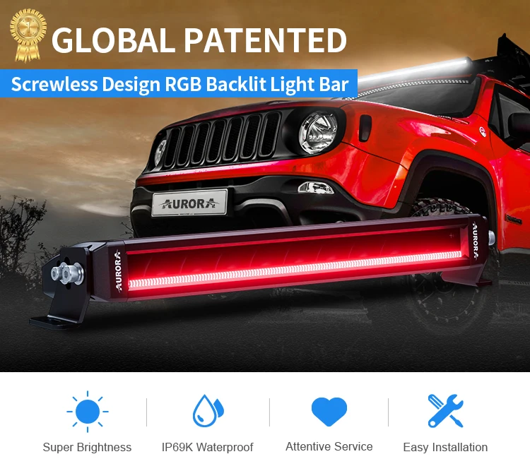 Aurora RGB Light Bar - IP68 & IP69K Waterproof LED Lighting