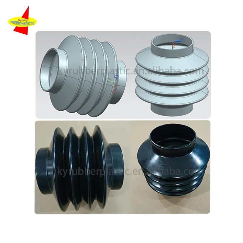 Standard Or Custom Molded Big Epdm Rubber Round Flexible Bellows - Buy ...