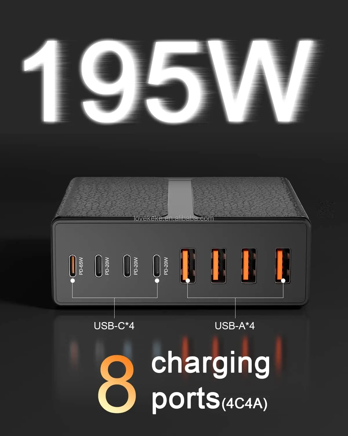 180w Multi Ports Fast Charging Station Charger Adatper With 4 Usb A And ...