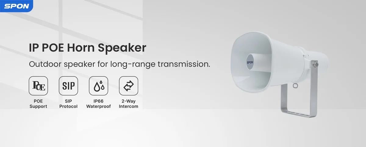 Waterproof POE /SIP Outdoor Horn Speaker IP Horn Speaker IP 66 Smart ...