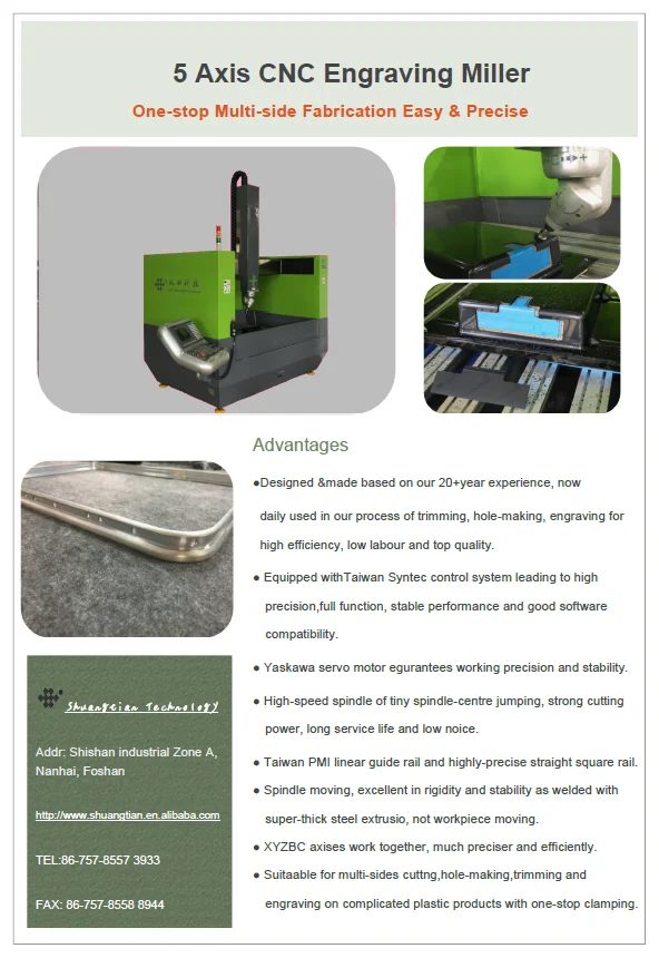 5 Axis Cnc Routing Milling Machine 5-axis 3D Miller for Aluminium Wood ...