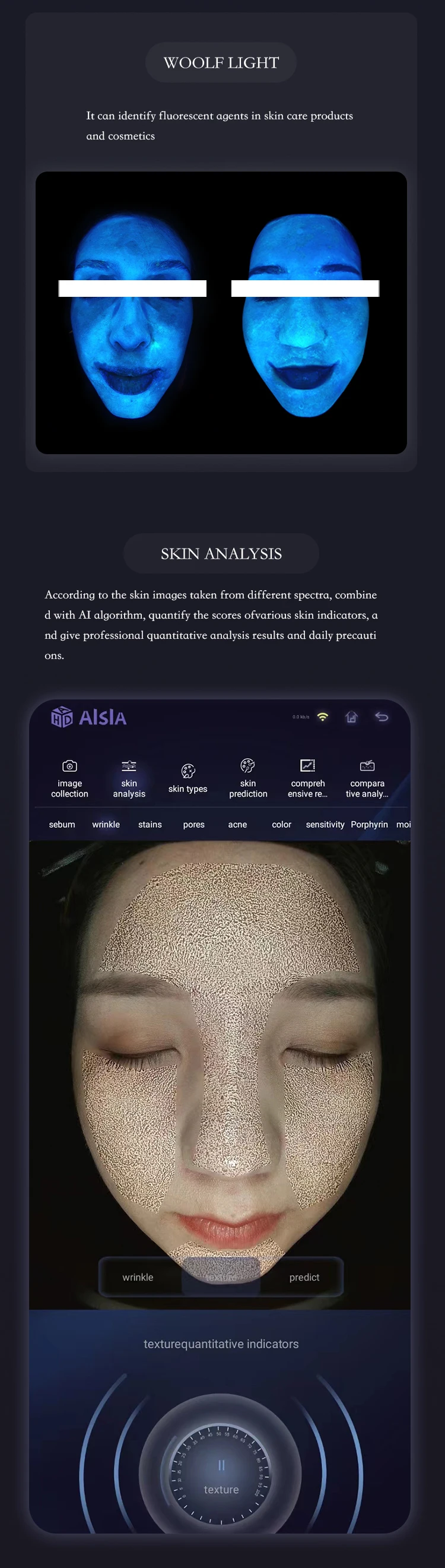 3d Facial Skin Analyzer Machine Pad 3d Magic Facial Face Hair Skin Analyzer Mirror Skin Analysis ...