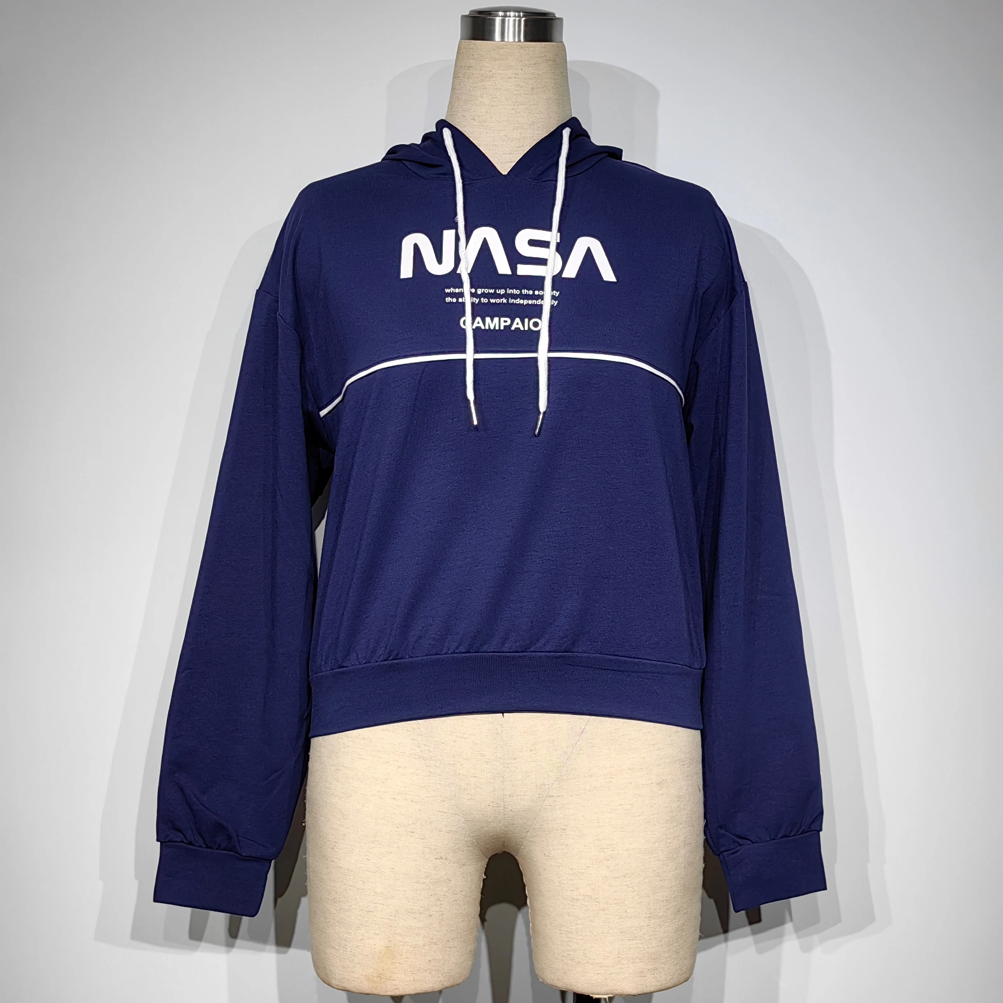 Nasa letter Pattern logo custom Women Pullover Streetwear hip hop ...
