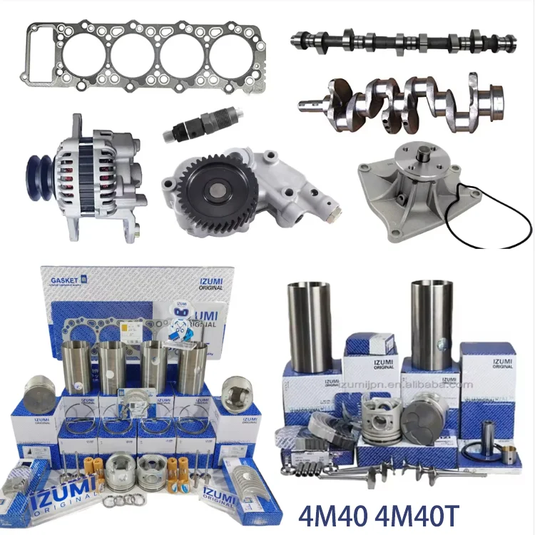 4m40 4m40t Overhaul Rebuild Kit With Bearings Piston Rings Full Gasket ...