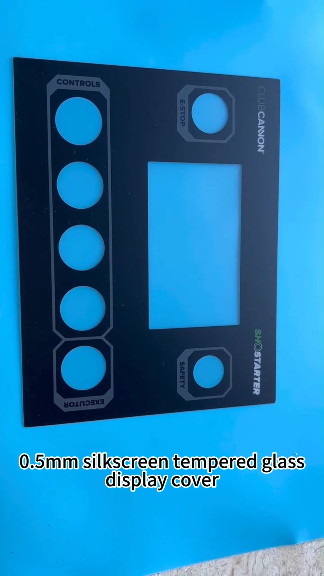 0.5mm Silk-screened Laser-drilled Through-hole Chemically Toughened ...