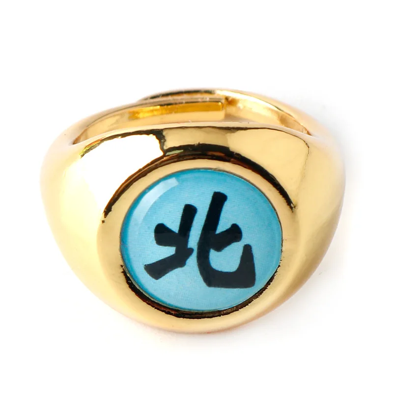 Newest Gold Plated Anime Akatsuki Rings Adjustable Itachi Uchiha Ninja ...