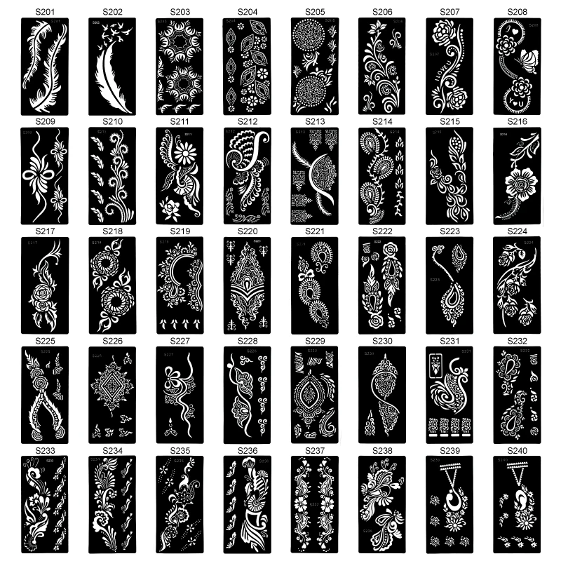 GP Wholesale Popular Temporary Tattoo Stencils - Reusable