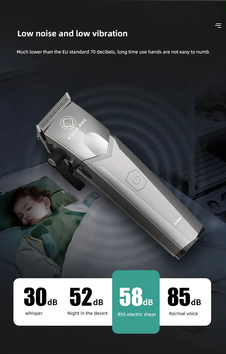 2023 New Arrival Hair Clipper Set Pemotong Rambut Cordless Hair Trimmer R55 Barber Clippers Set ...