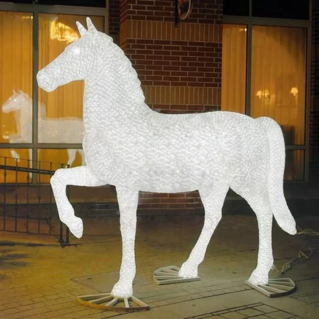 Anpu Decor Led Outdoor White Cinderella Carriage Wedding Led Horse ...