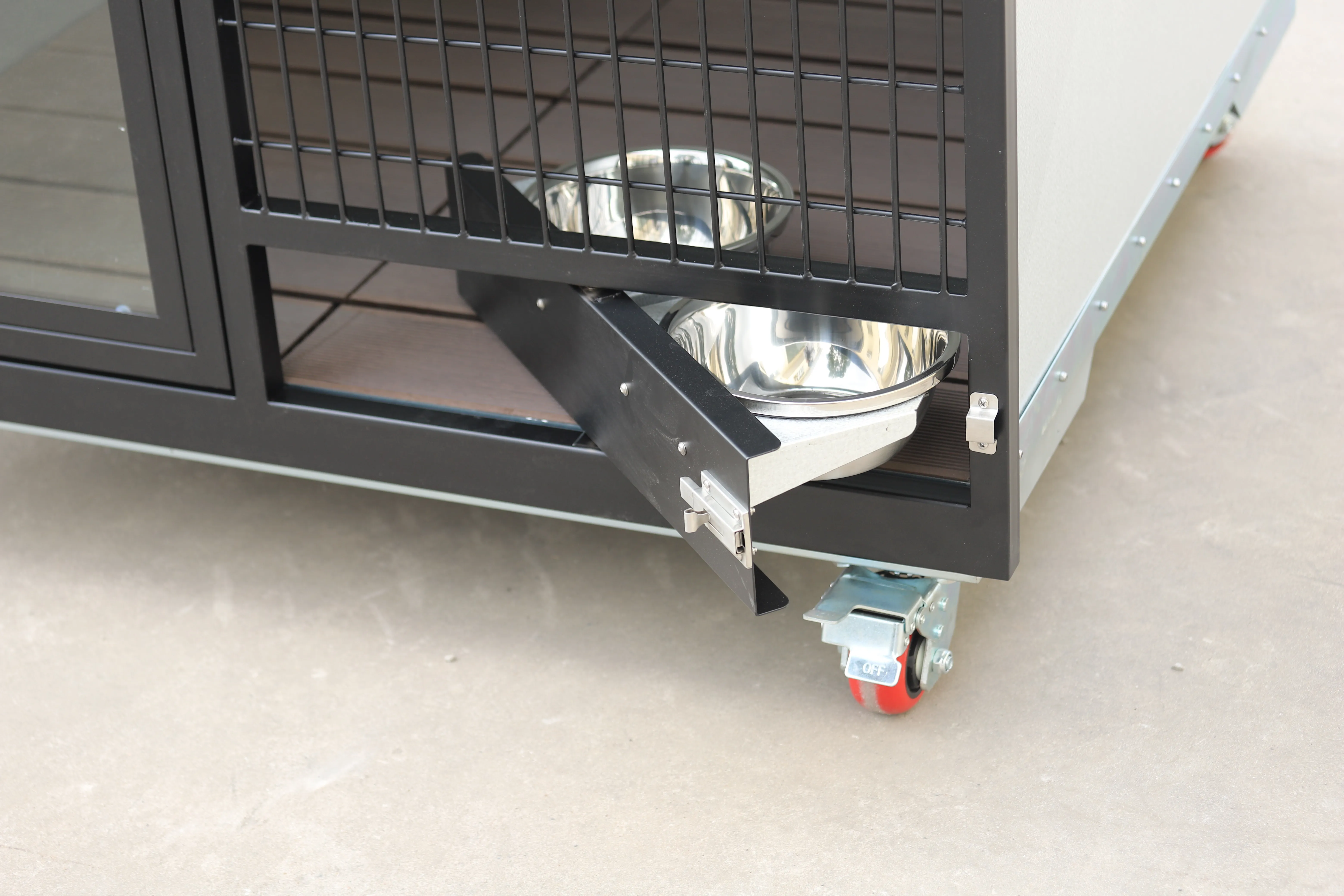 AEOLUS Drainage Double Stack Galvanized Kennel Cages for Dog Boarding ...