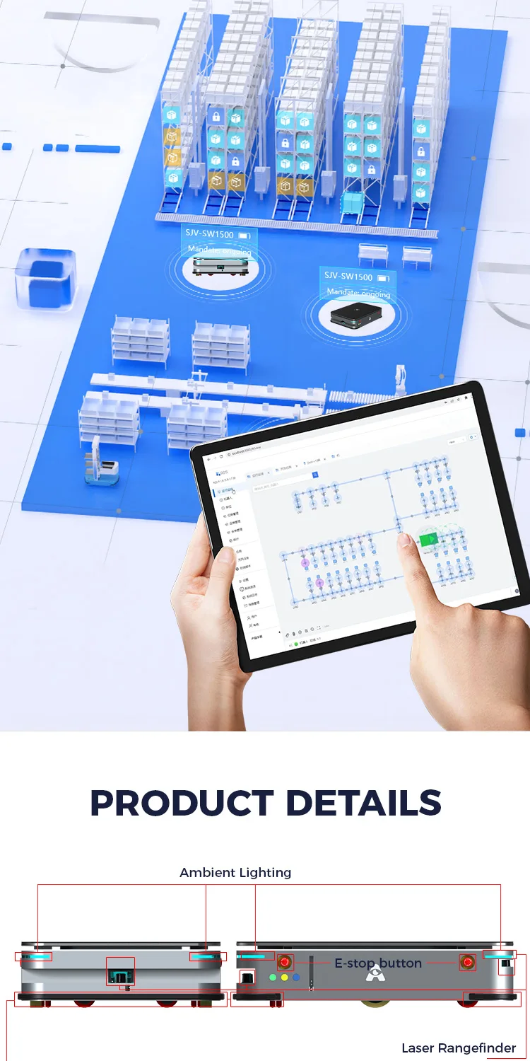 Warehouse Agv Automated Guided Vehicle Industrial Amr Fast Robot ...