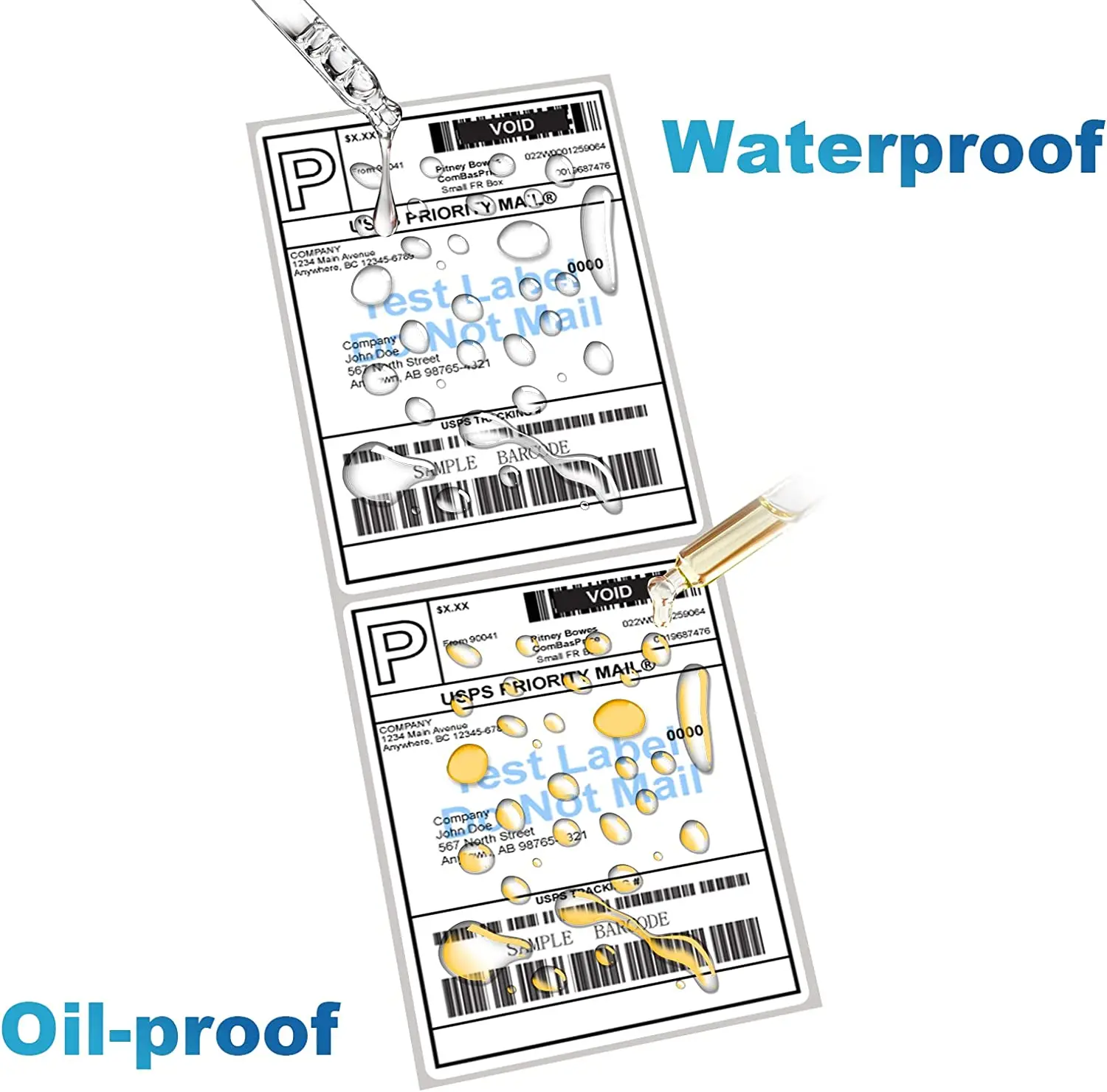 Custom 4x6 Self Adhesive Synthetic Packaging Label Jumbo Roll Shipping ...