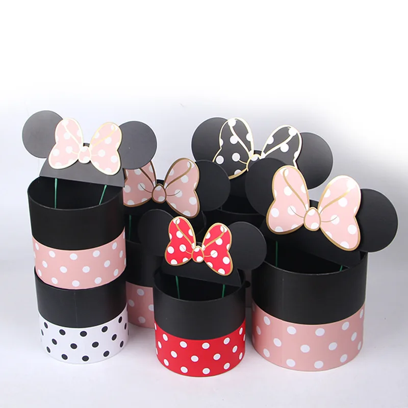 Wholesale Bouquet Cute Mouse Shape Round Flower Box 3 pcs/set ...